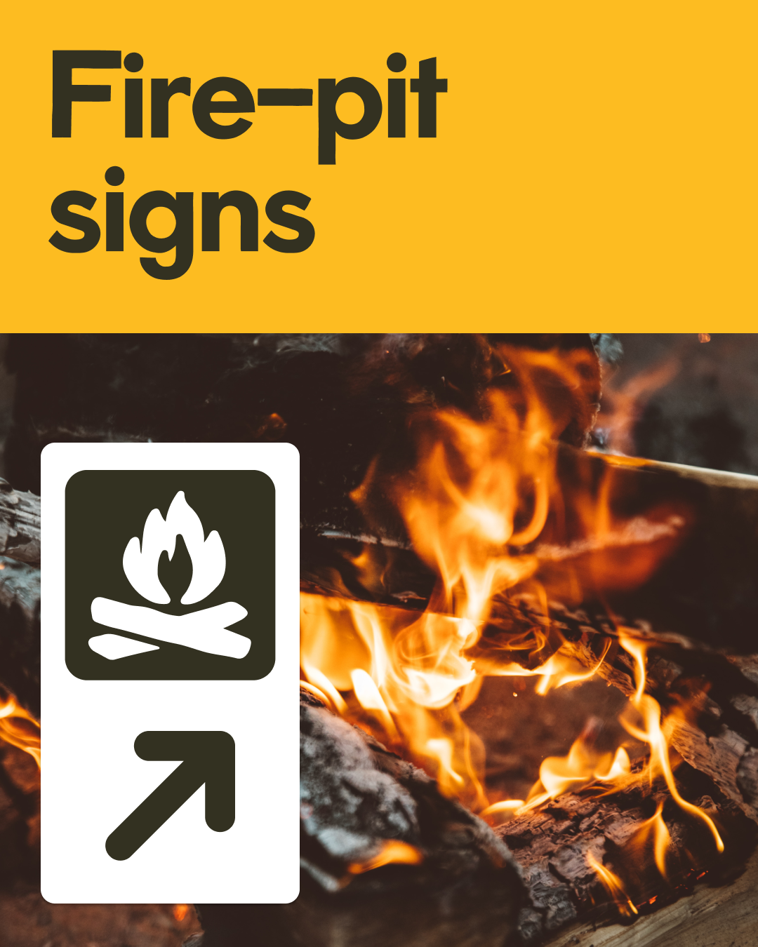 Fire-pit signage – Hipcamp General Store